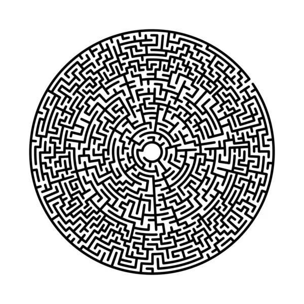 Difficult Circle Maze Hard Vector Labirinth Vector Black Circle Maze ...