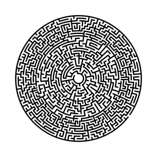 Difficult Circle Maze Hard Vector Labirinth Vector Black Circle Maze ...