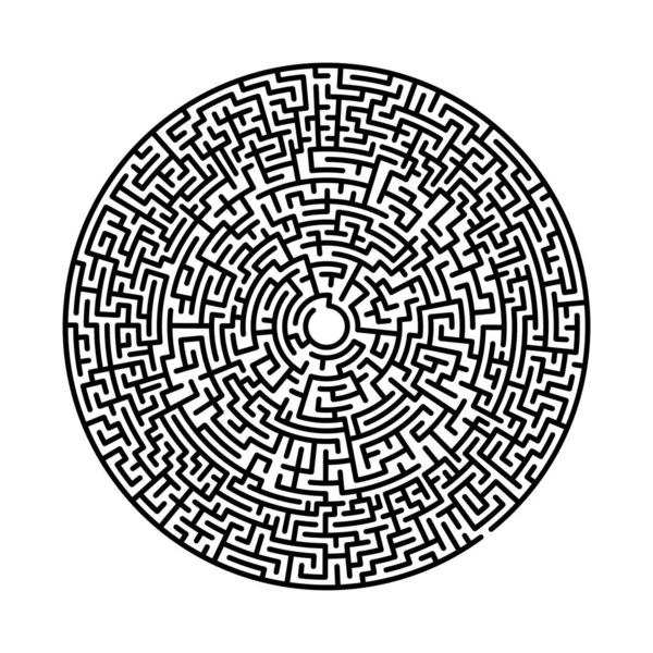 Difficult Circle Maze Hard Vector Labirinth Vector Black Circle Maze ...