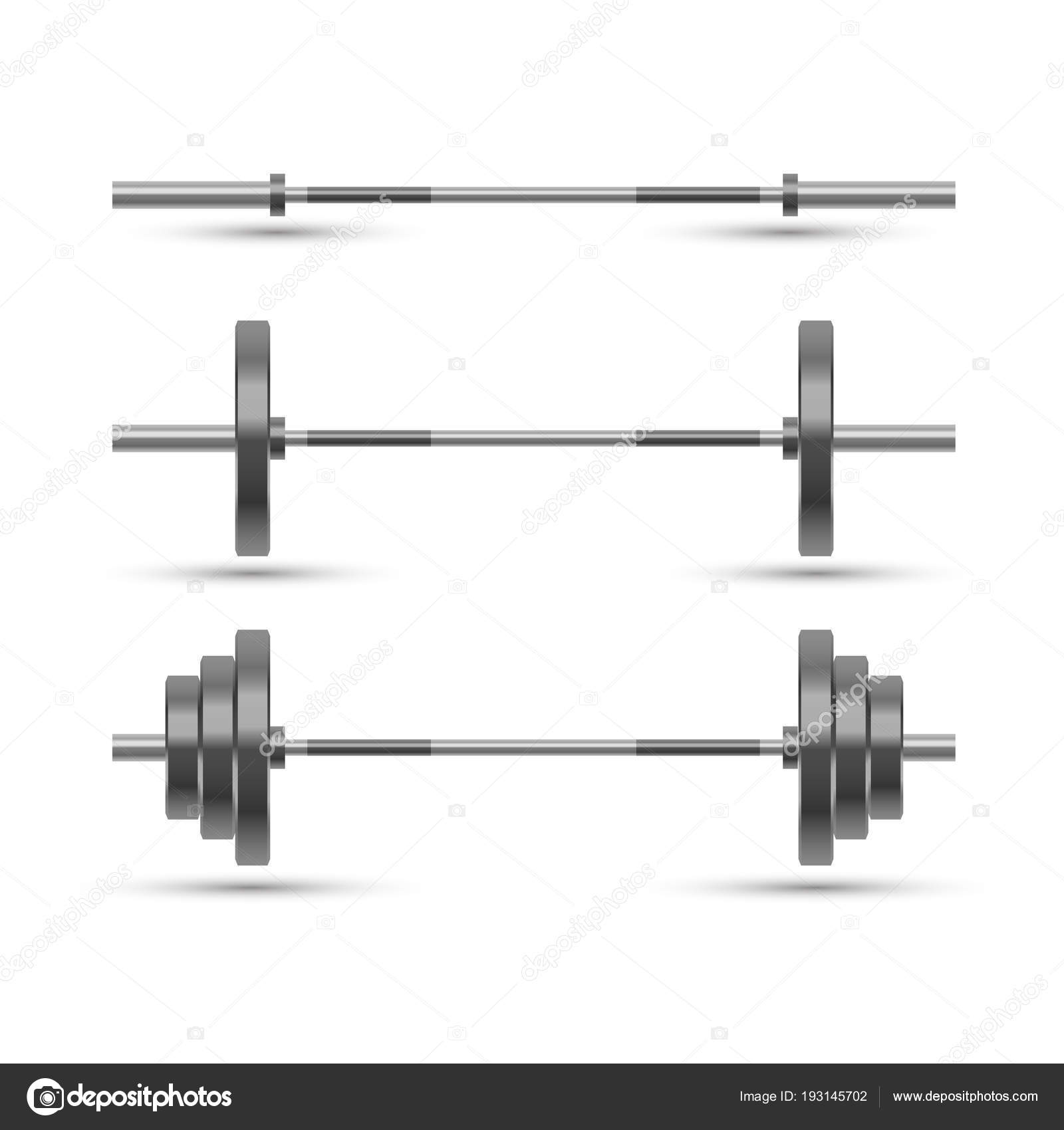 Barbells Isolated White Background Vector Illustration Stock Vector Image by ©lepusinensis ...