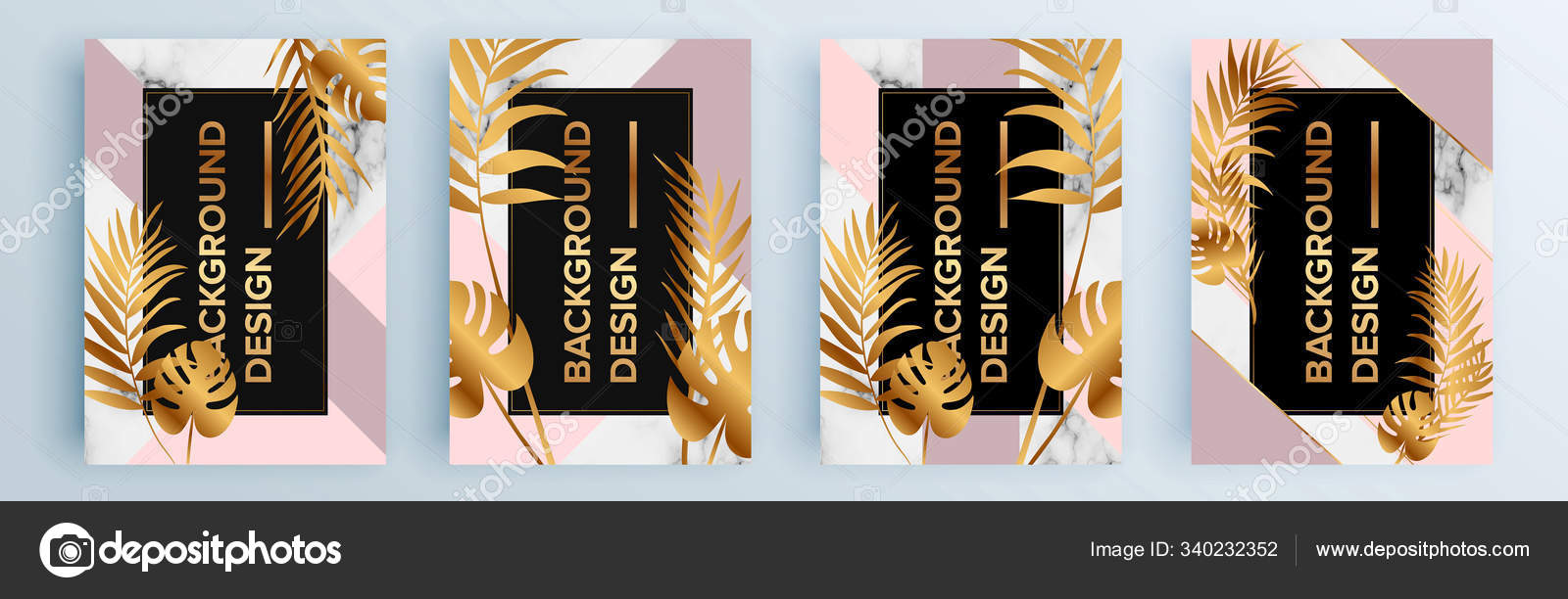 Set Four Vertical Abstract Backgrounds Vector Illustration Stock Vector ...