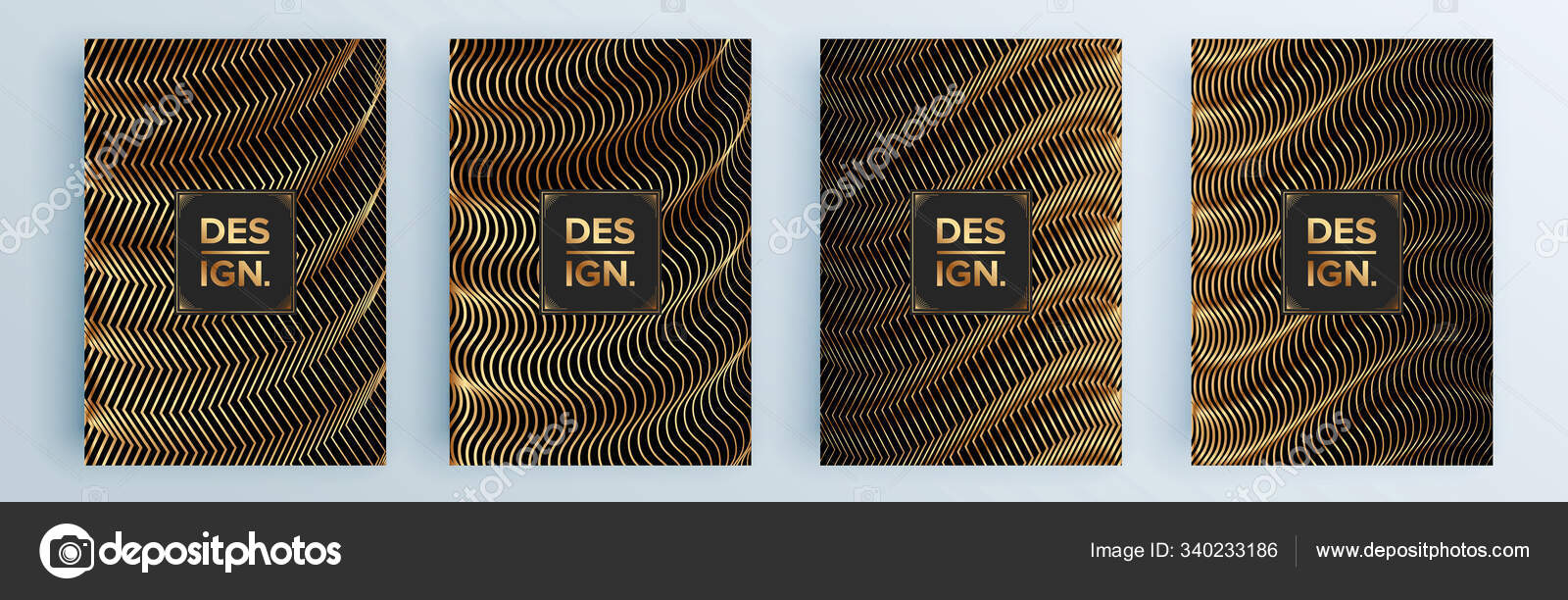 Set Four Vertical Abstract Backgrounds Vector Illustration Stock Vector ...