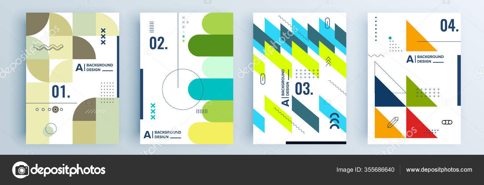 Set Four Abstract Backgrounds Vector Illustration Stock Vector by ...