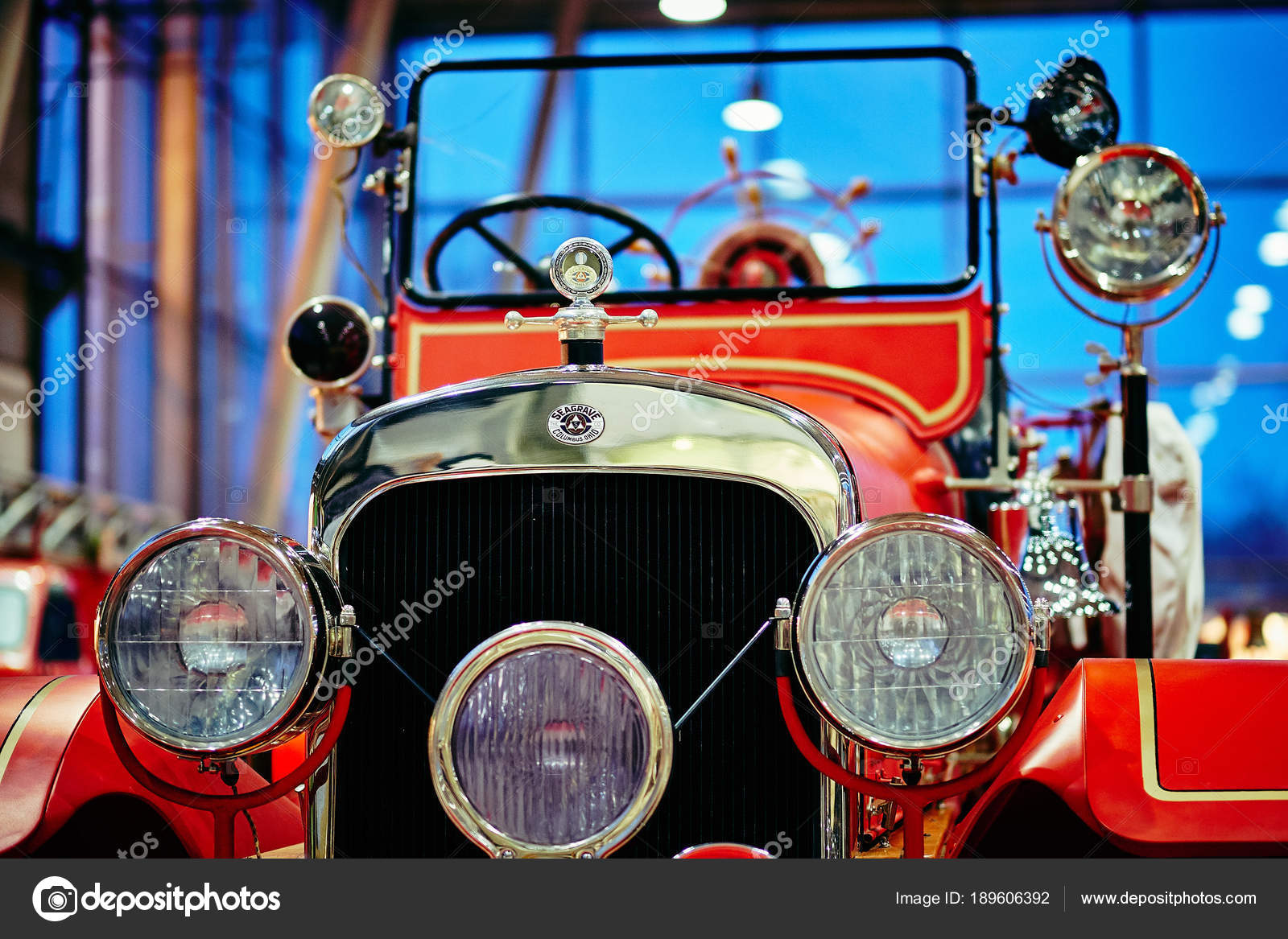 Moscow Mar 2018 Seagrave Model 6Wt 1927 Fire Truck Exhibition — Stock Editorial Photo © P ...