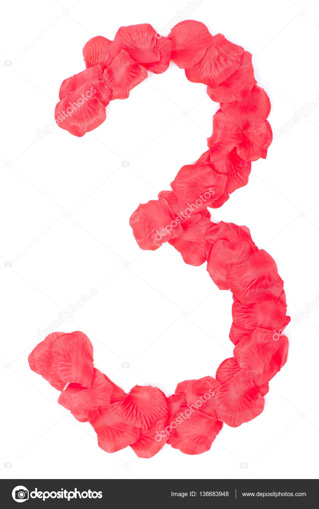 Rose petals as number — Stock Photo © igorkovalcuk #138683948