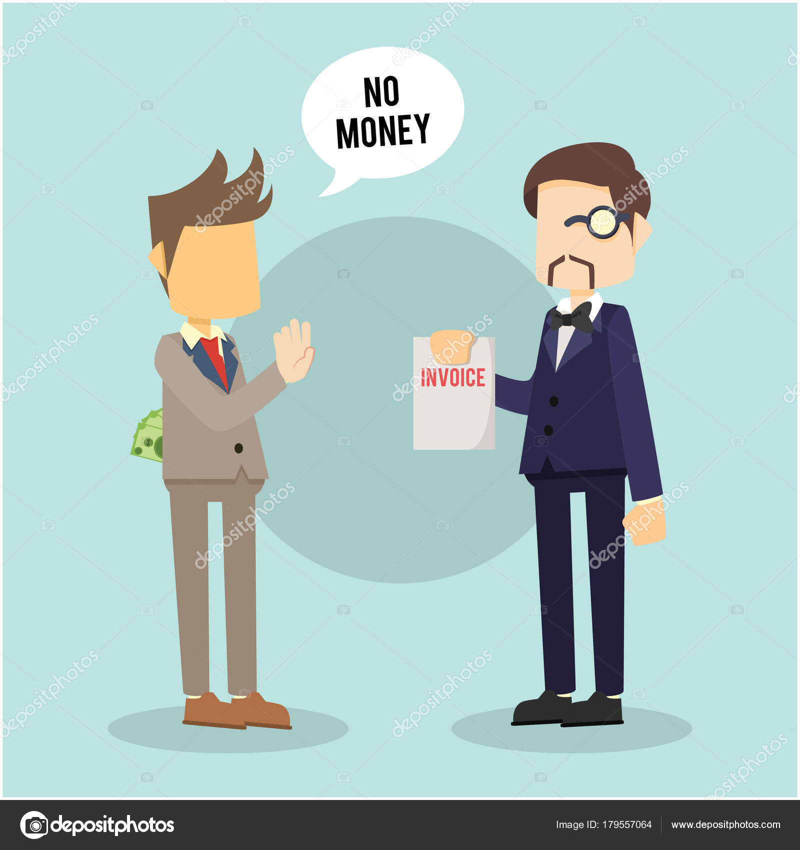 Business Man Refused Pay Invoice Stock Vector Image by ©simpledesign79 ...