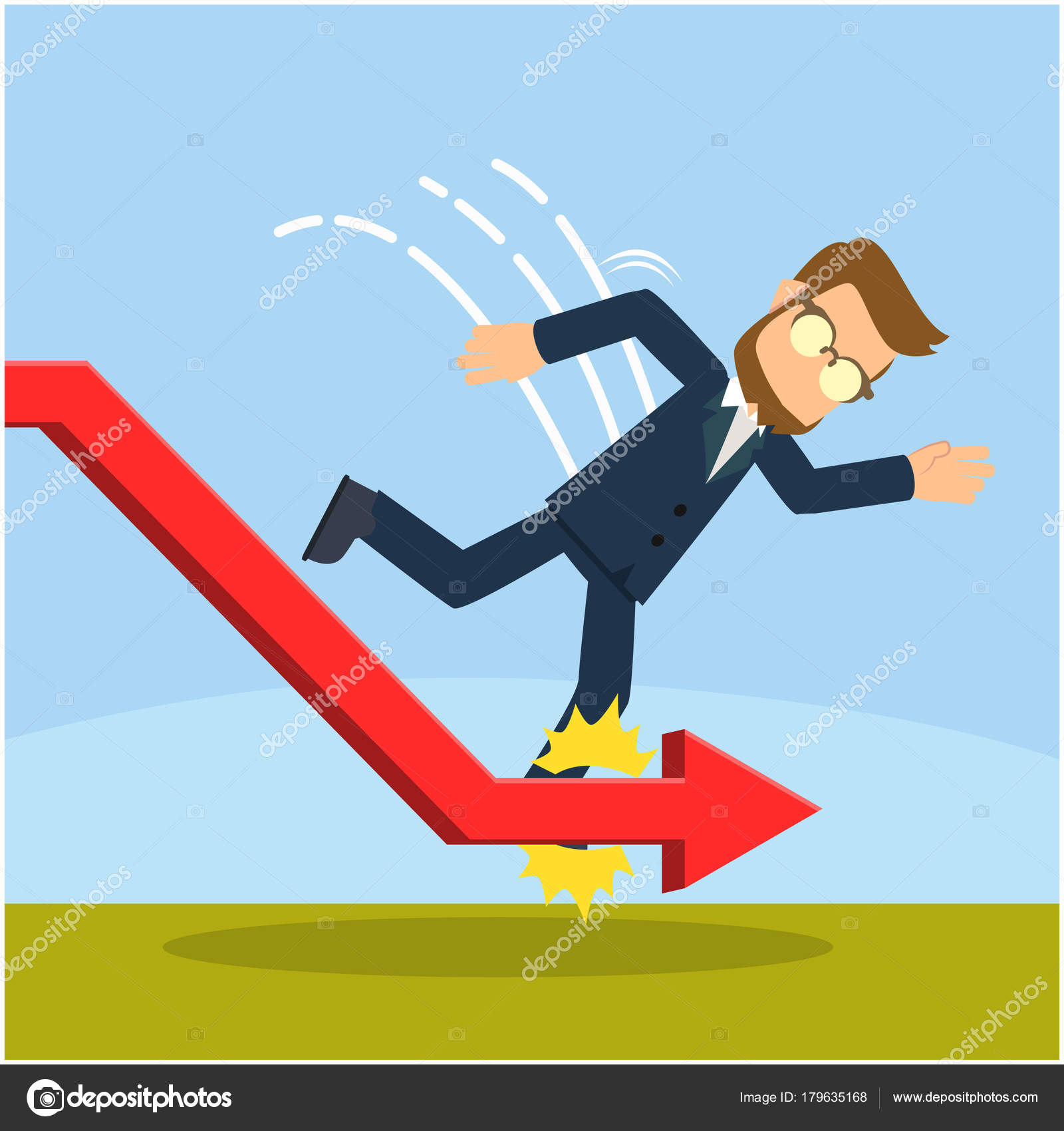 Businessman Get Tripped Graphic Stock Vector Image by ©simpledesign79 ...
