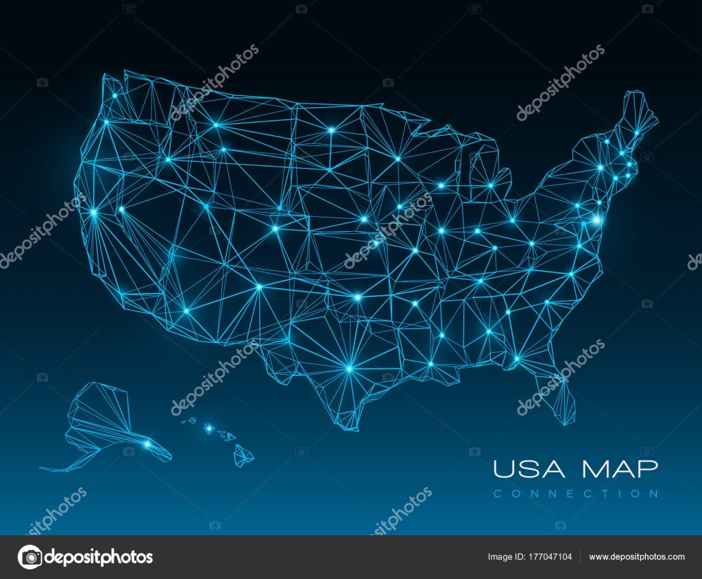 Vector abstract map of USA Stock Vector Image by ©forestgraphic #177047104