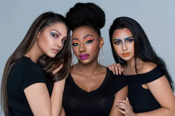 Provocative Make up. Gorgeous Women Face. concept of female beauty in ...