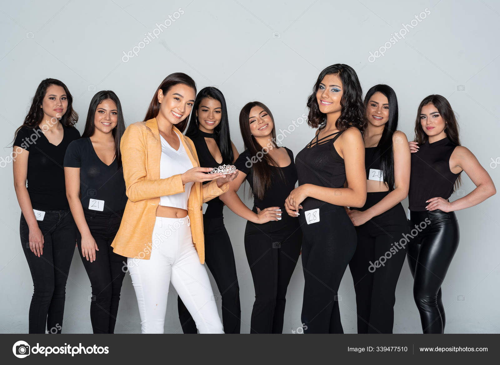 Beauty Pageant Contestants In Training — Stock Photo © rmarmion #339477510
