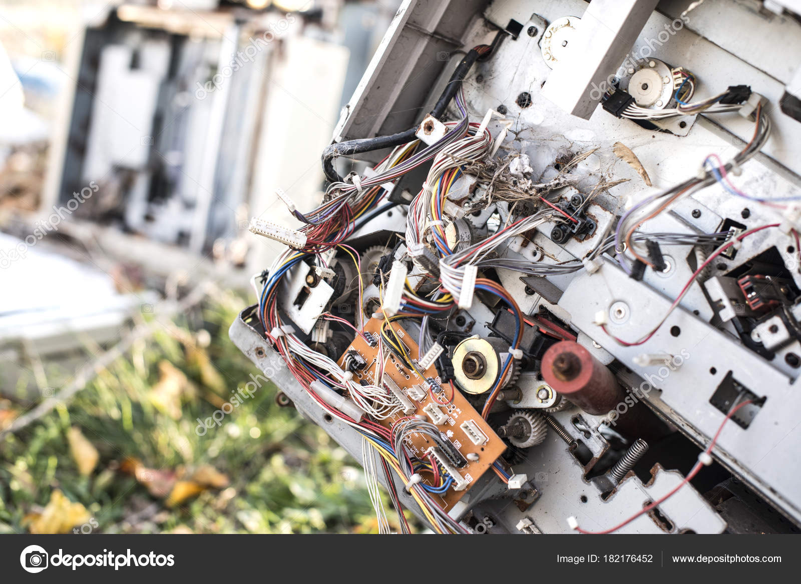 Old Broken Printers Copiers Scrap Stock Photo by ©degimages 182176452