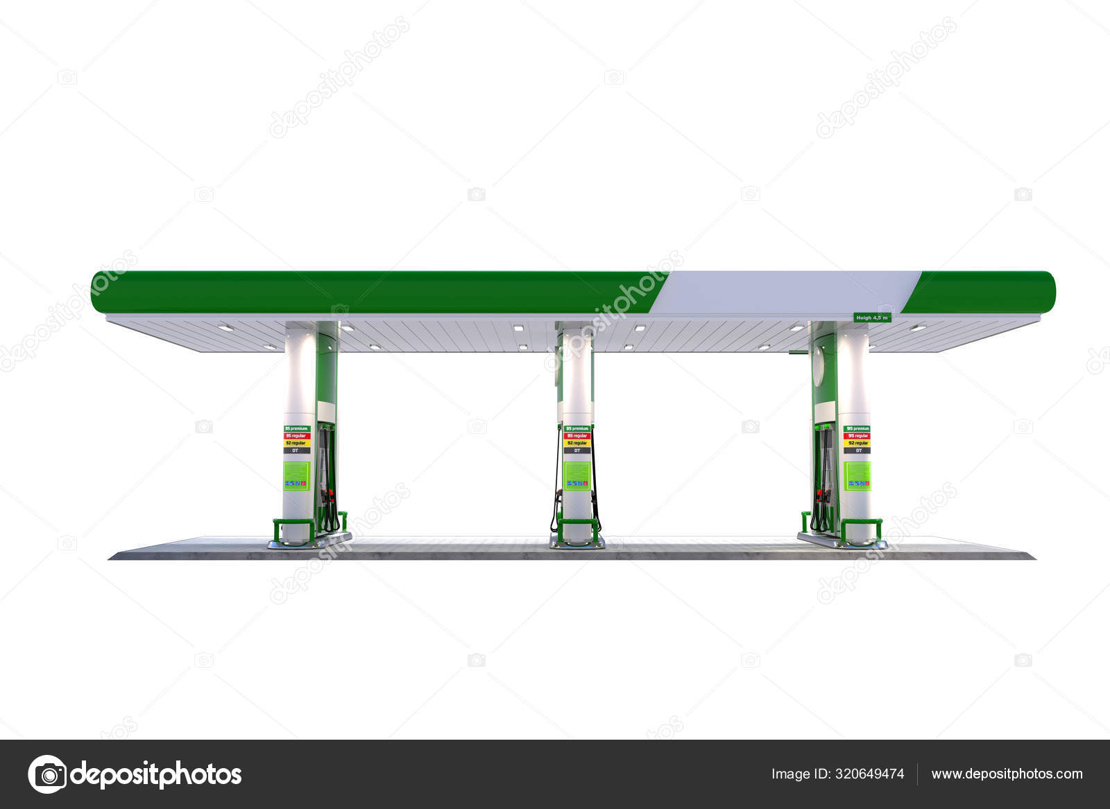Gas Station Canopy Render Stock Photo by ©Falcone711 320649474