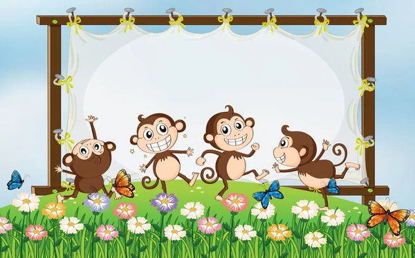 134 Four monkeys Vector Images | Depositphotos