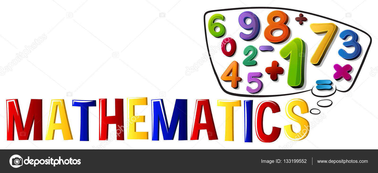 Diseño de fuente con palabra matemática Stock Vector by ©interactimages ...