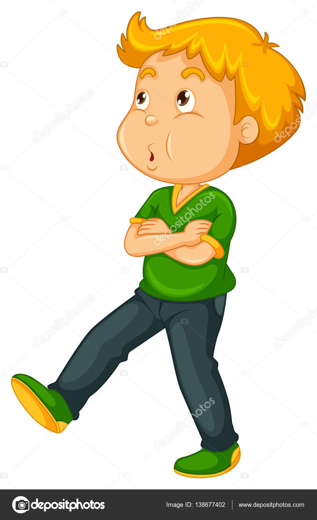 Niño silbando al caminar — Archivo Imágenes Vectoriales ...