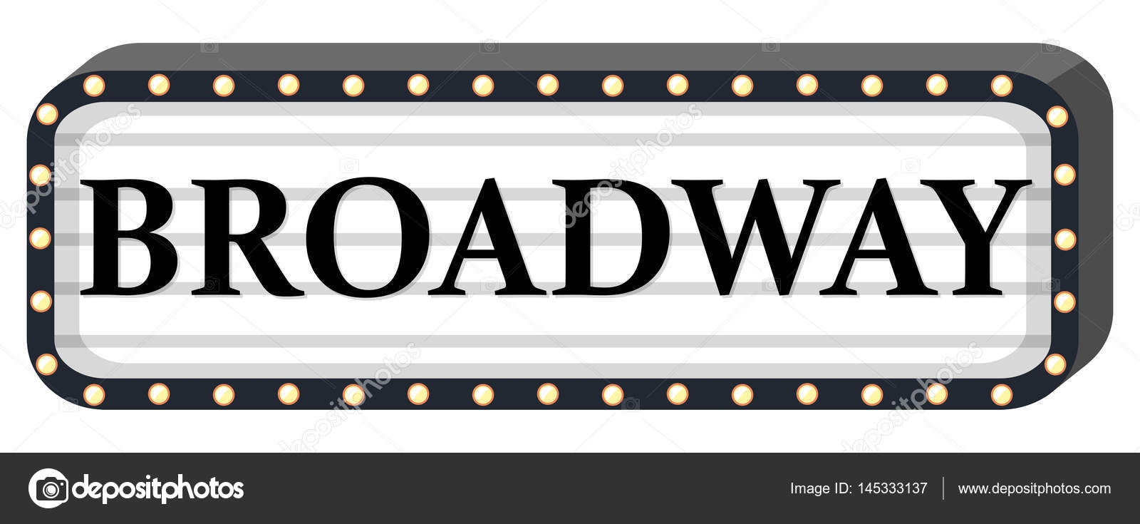 Broadway sign on white background Stock Vector by ©interactimages 145333137