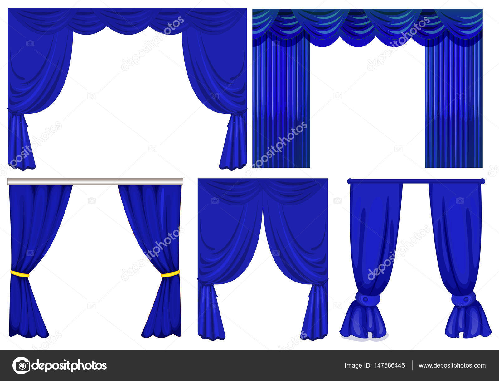 Curtain Unveiling Vector