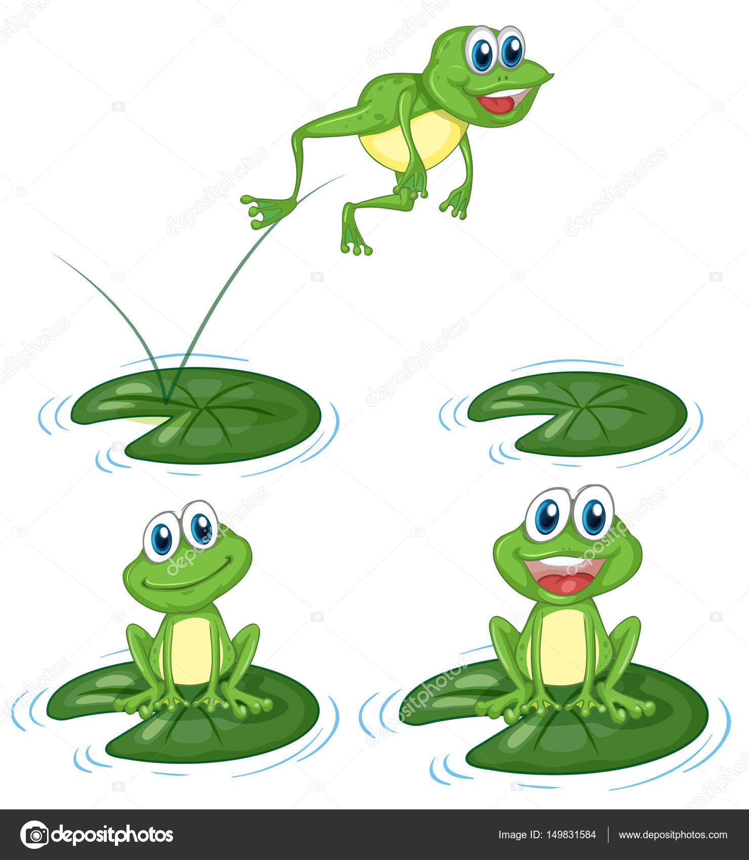 Vetor De Sapo Saltando