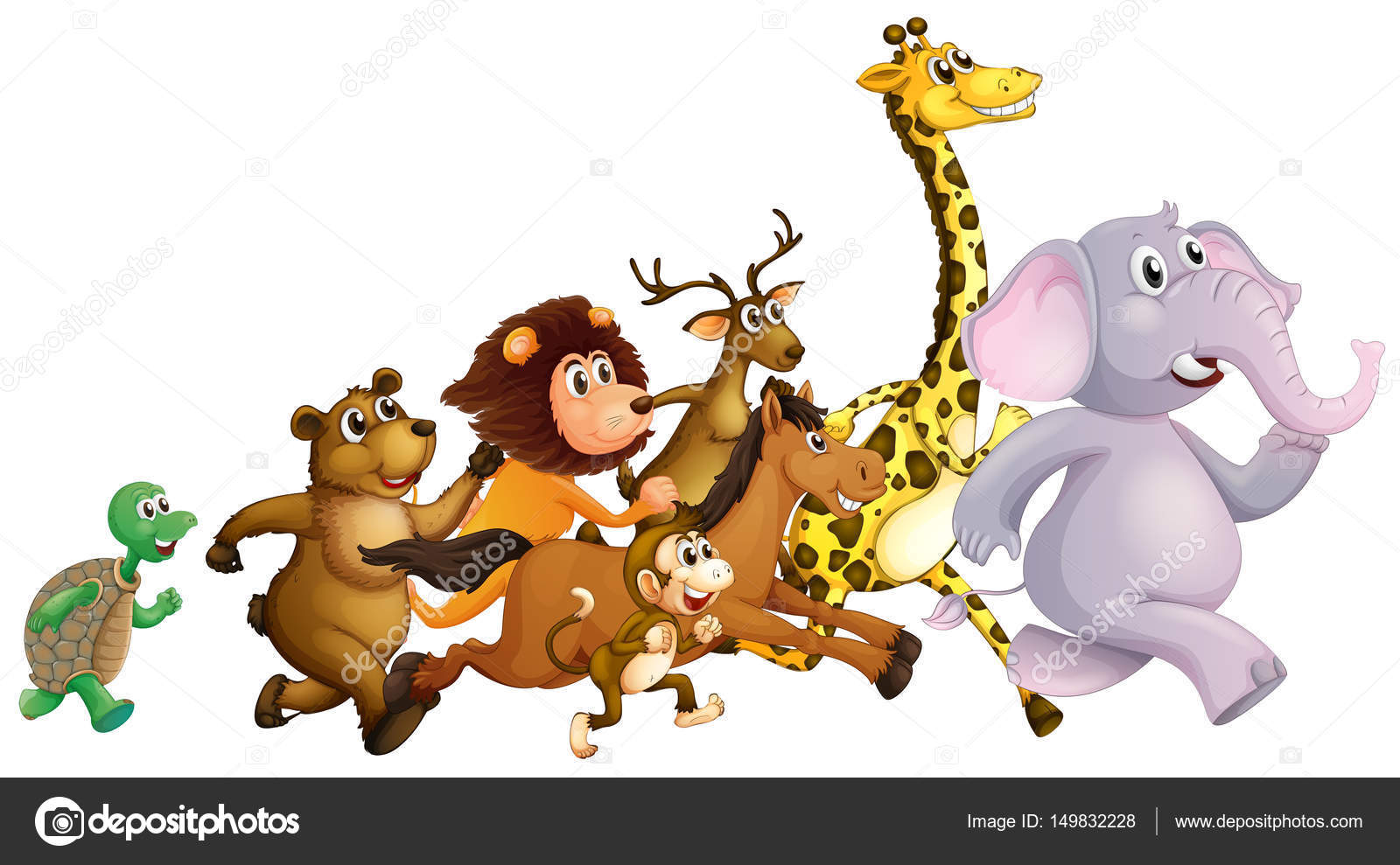 Different Wild Animals Together