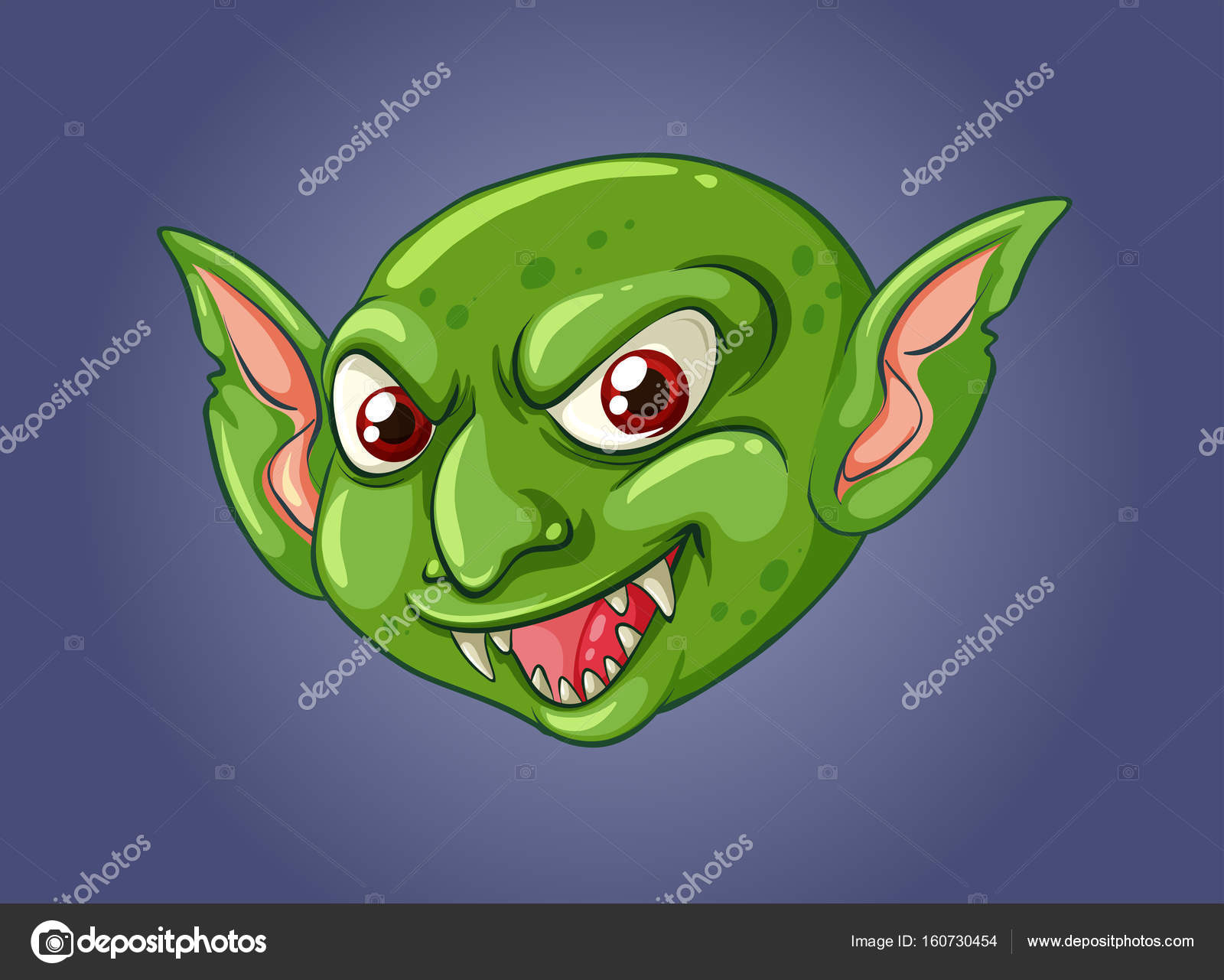 Elf head on blue background Stock Vector Image by ©interactimages ...