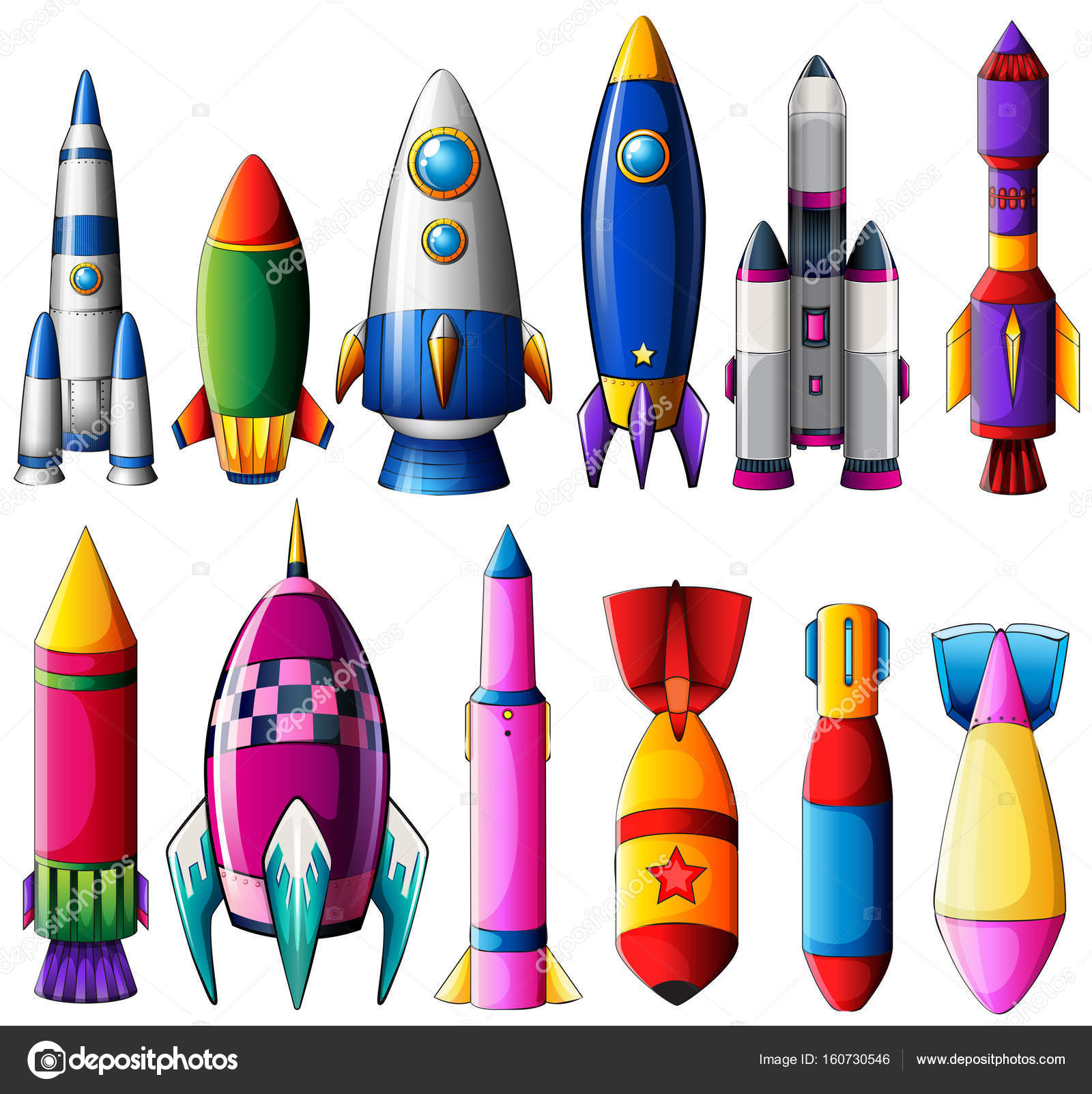 Different designs for rockets Stock Vector Image by ©interactimages ...