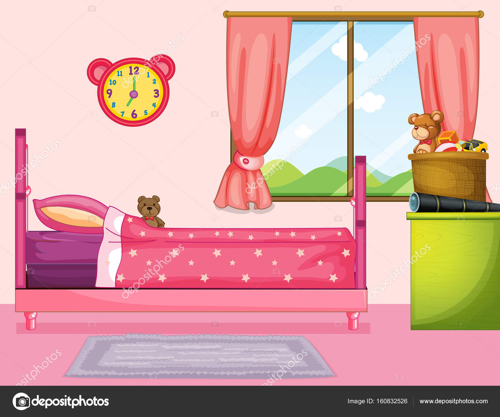 Pink Bed Clip Art