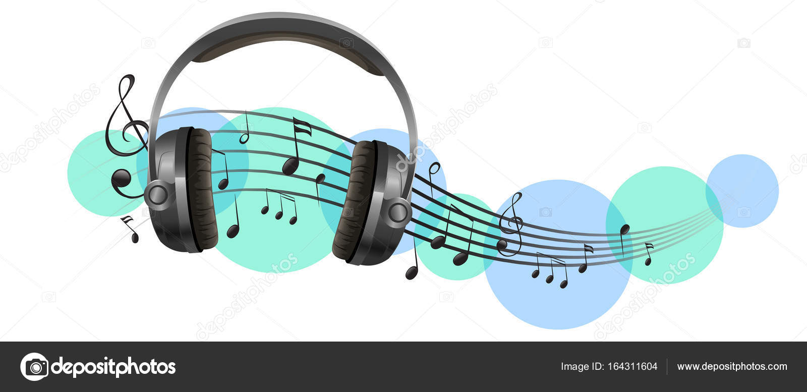 Music Notes Headphones