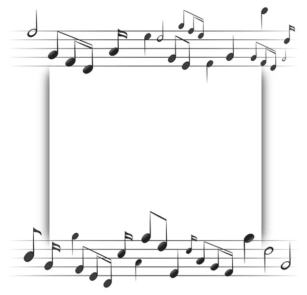Music Notes Vector Border