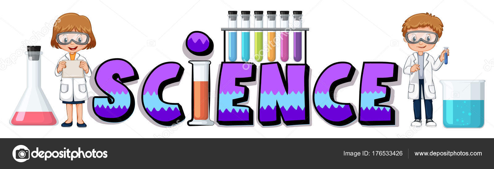 Word design for Science with beakers Stock Vector Image by ...
