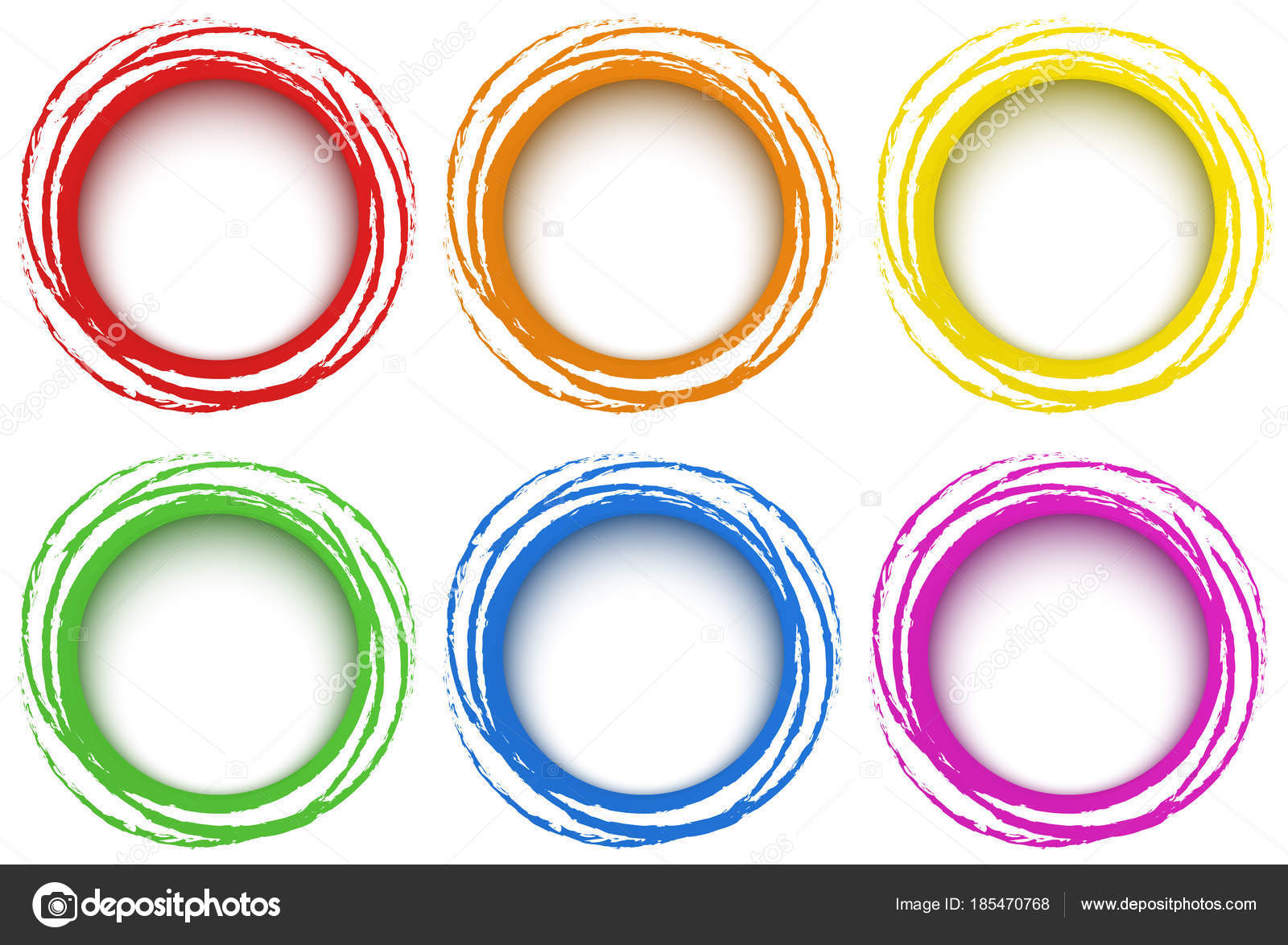 Six rings template in different colors Stock Vector Image by ...