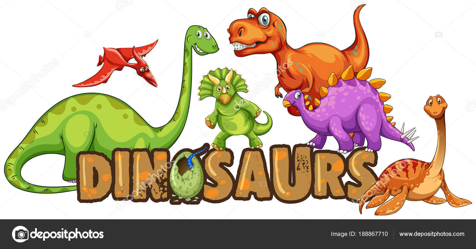 Word design for dinosaurs Stock Vector Image by ©interactimages #188867710
