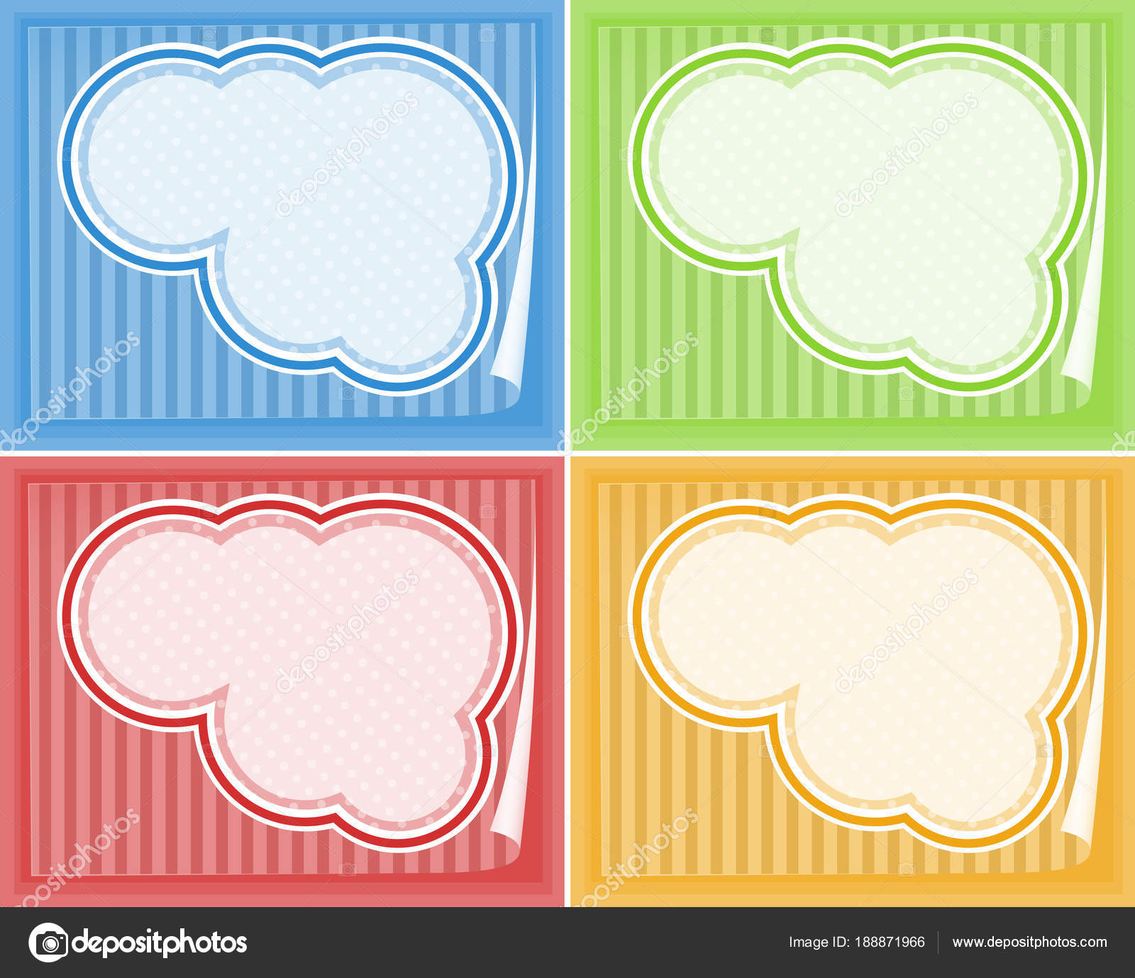 Border templates in four colors Stock Vector Image by ©interactimages ...