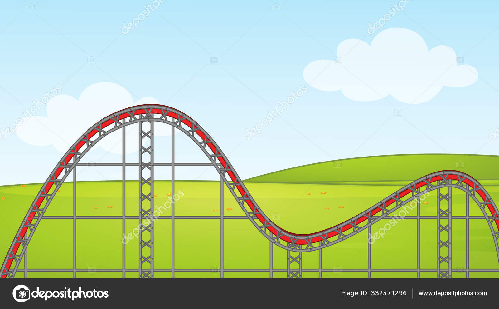 Animated Roller Coaster Drawing