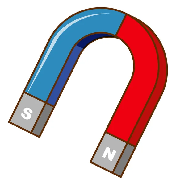 Vector Illustration Isolated Magnet White Background Body Its Own ...