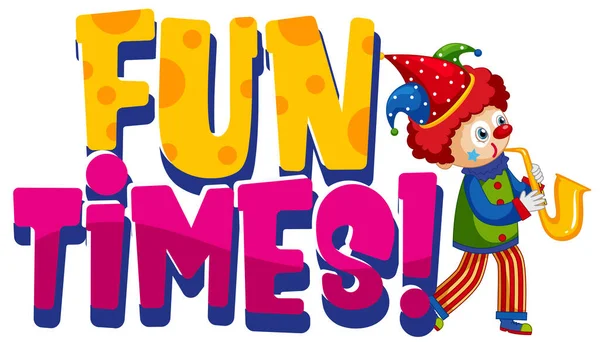 Fun Fair Sign Template Two Happy Clowns Illustration Stock Vector Image ...