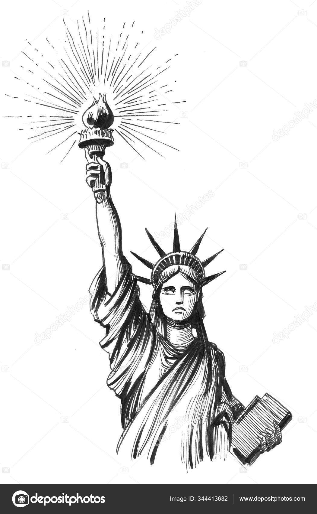 Statue Of Liberty Images Black And White Clipart - Infoupdate.org