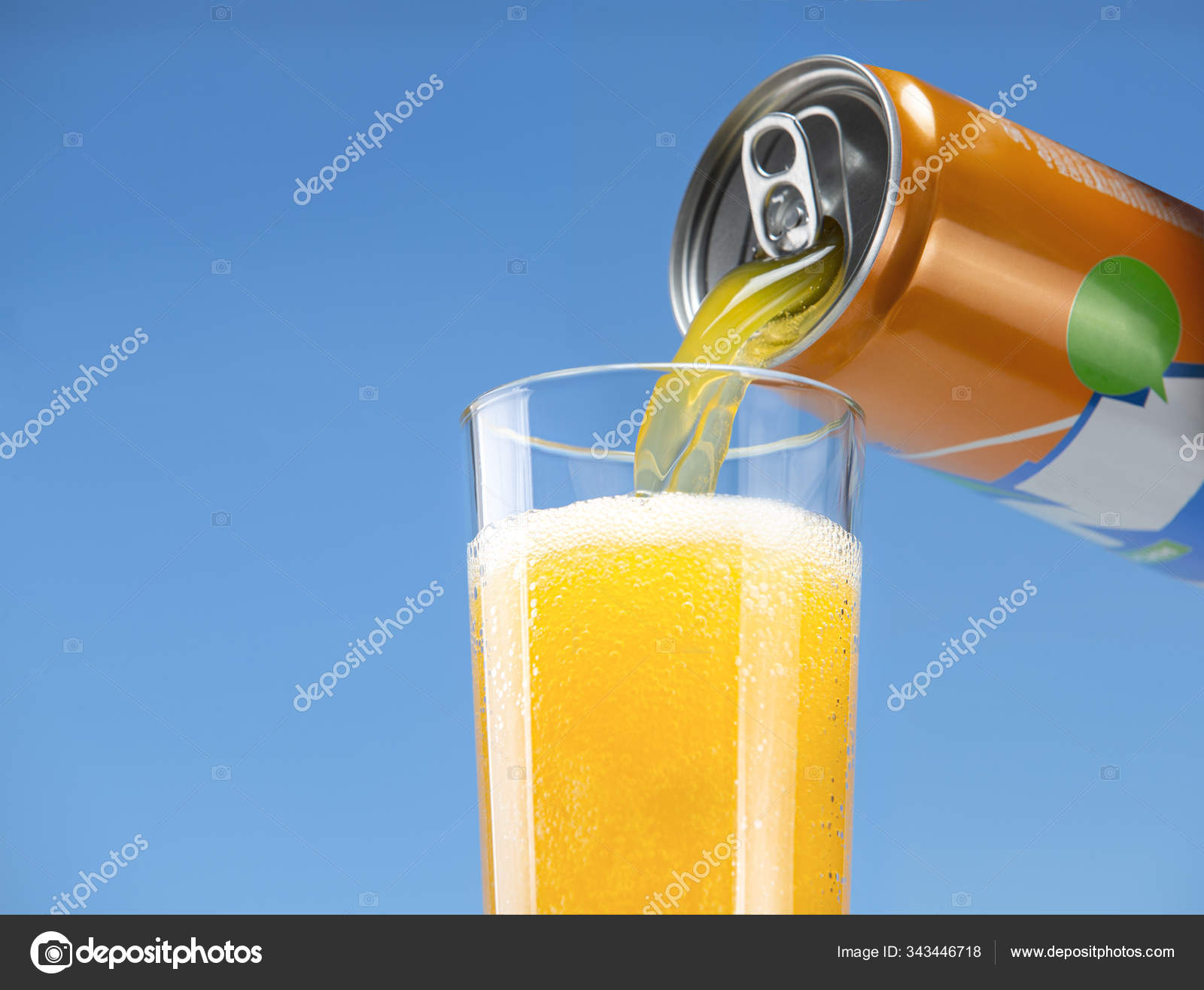 Jar Fizzy Drink Glass Blue Background — Stock Photo © Viktor_AL #343446718