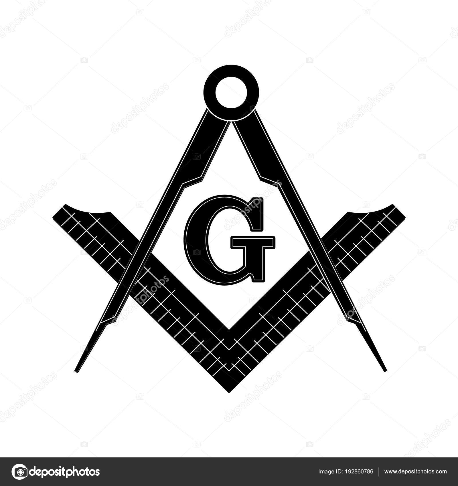 Masonic Freemasonry Architecture Vector Symbol Vector Mason Compass ...