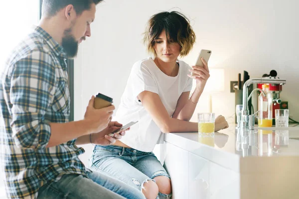 Young people are communicating with friends via social network ...