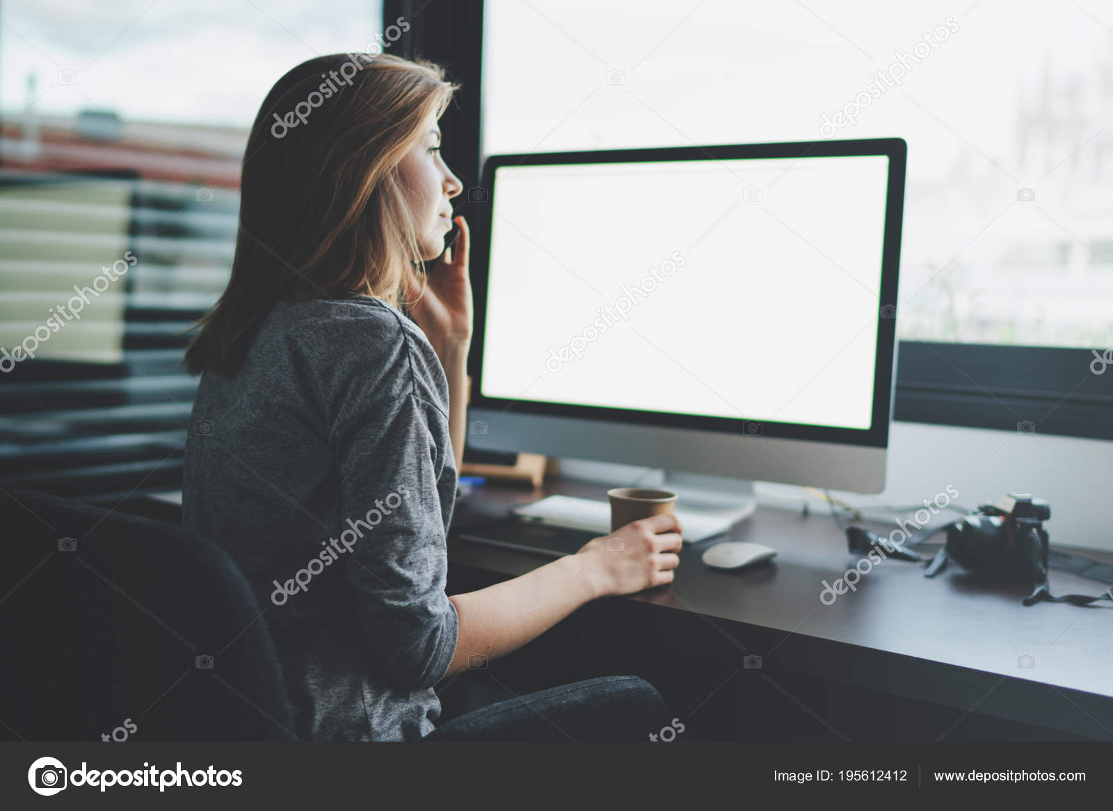 Woman At Computer