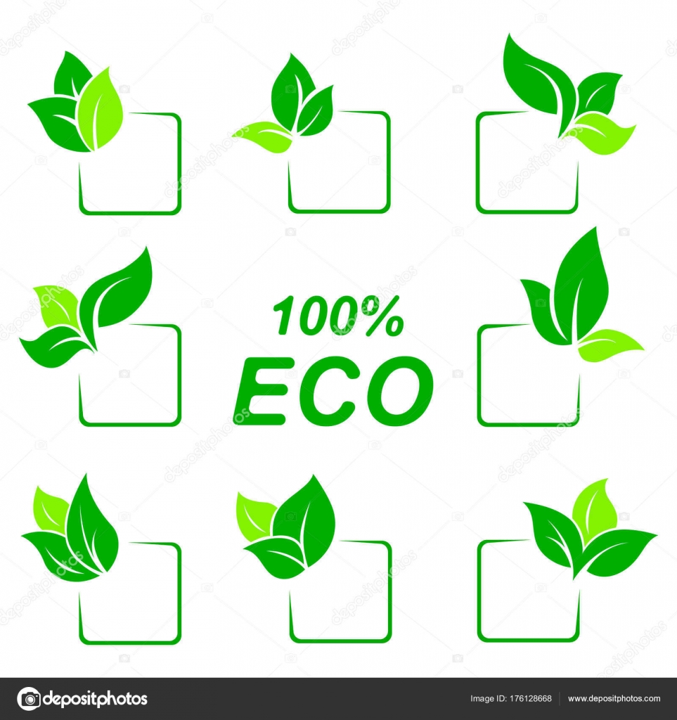 Eco Symbol Icon Set Ecology Sign Stock Vector by ©cherstva 176128668