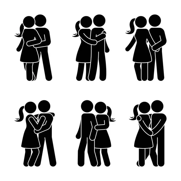 Stickman hug Vector Art Stock Images | Depositphotos