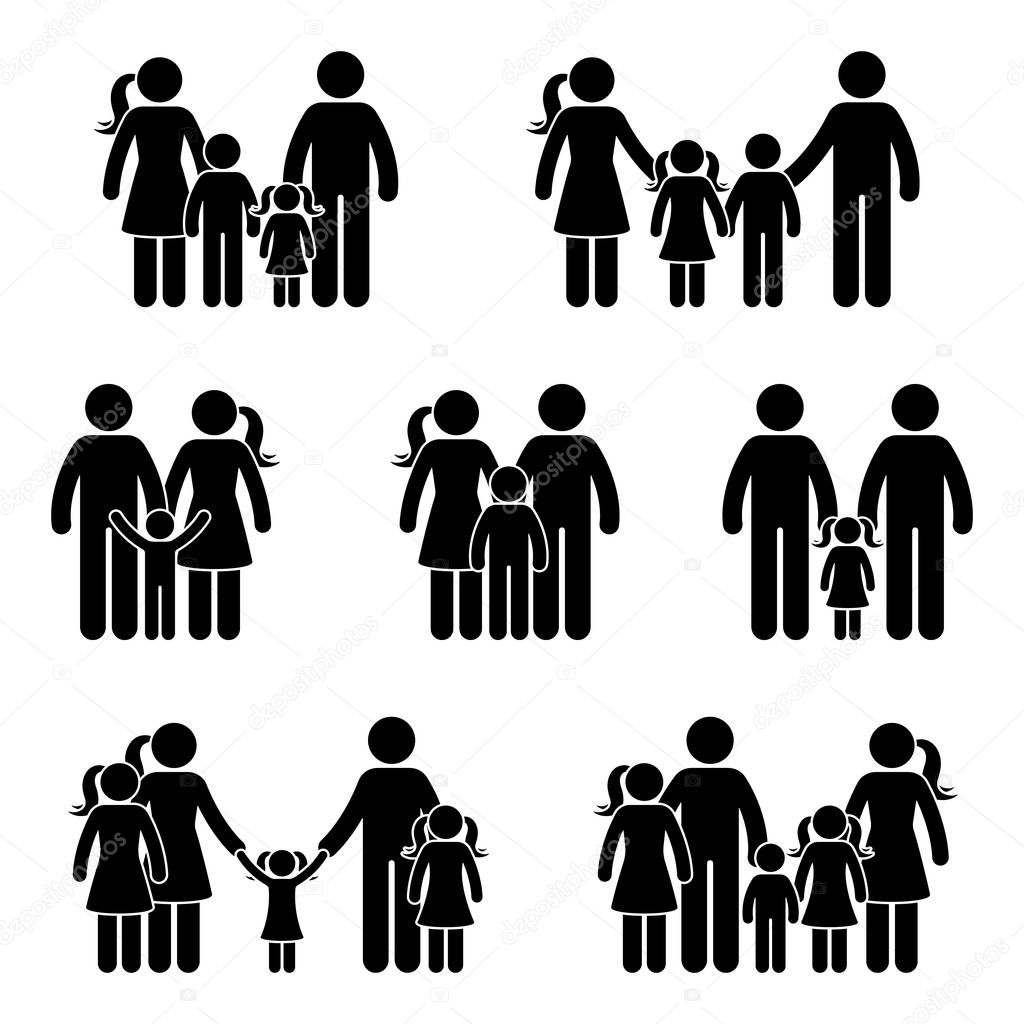 Conjunto de iconos de generación de figuras. Ilustración vectorial de ...