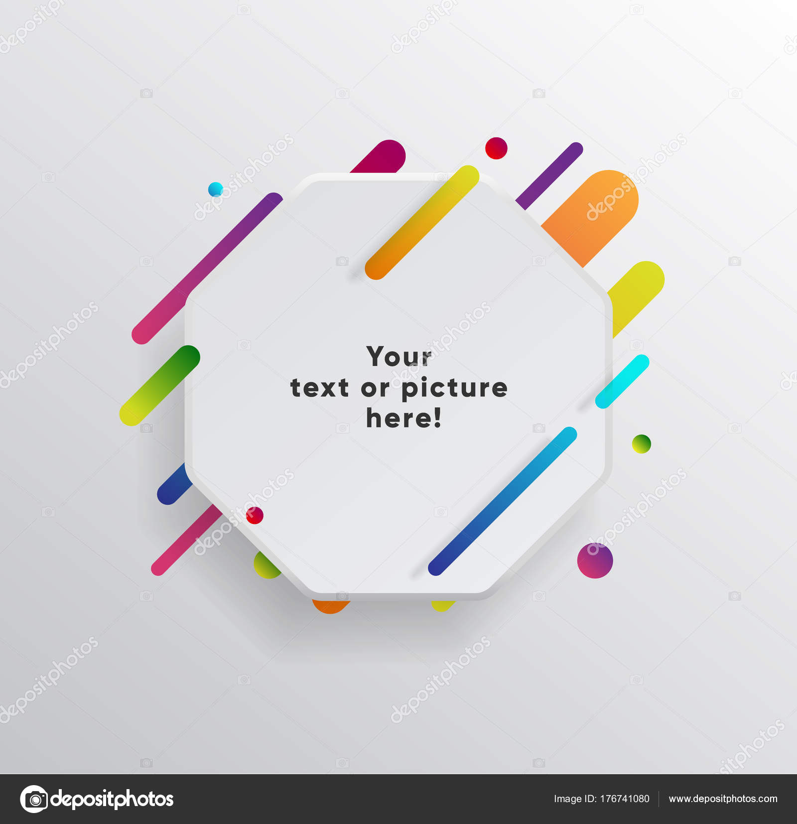 Vector Background Paper Card Abstract Colorful Shapes Trendy Neon Lines ...