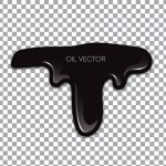 Realistic Black Oil Isolated Transparent Background Vector Illustration ...
