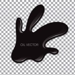 Realistic Black Oil Isolated Transparent Background Vector Illustration ...