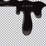 Realistic Black Oil Isolated Transparent Background Vector Illustration ...