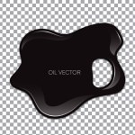 Realistic Black Oil Isolated Transparent Background Vector Illustration ...