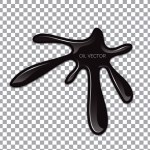 Realistic Black Oil Isolated Transparent Background Vector Illustration ...