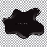 Realistic Black Oil Isolated Transparent Background Vector Illustration ...